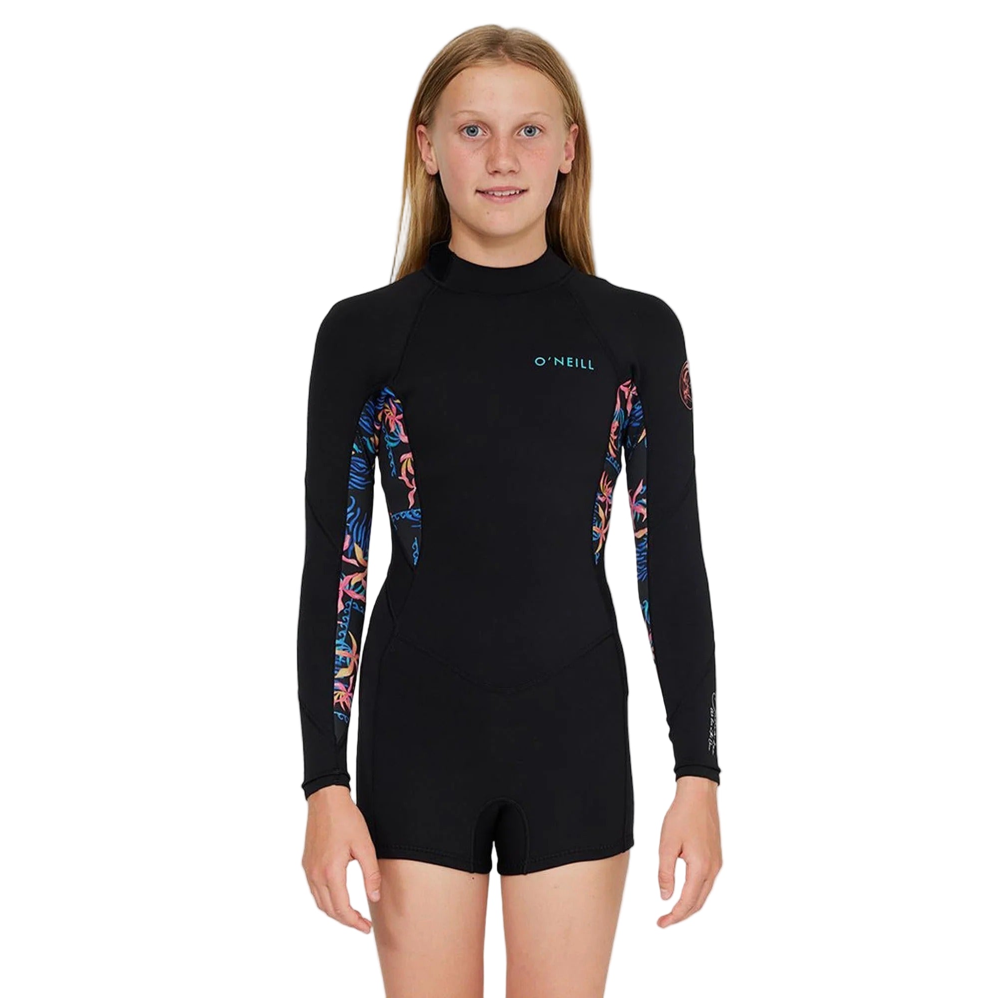 O'Neill Girl's Bahia 2mm Back Zip Long Sleeve Kids Springsuit – Long Reef Surf Co