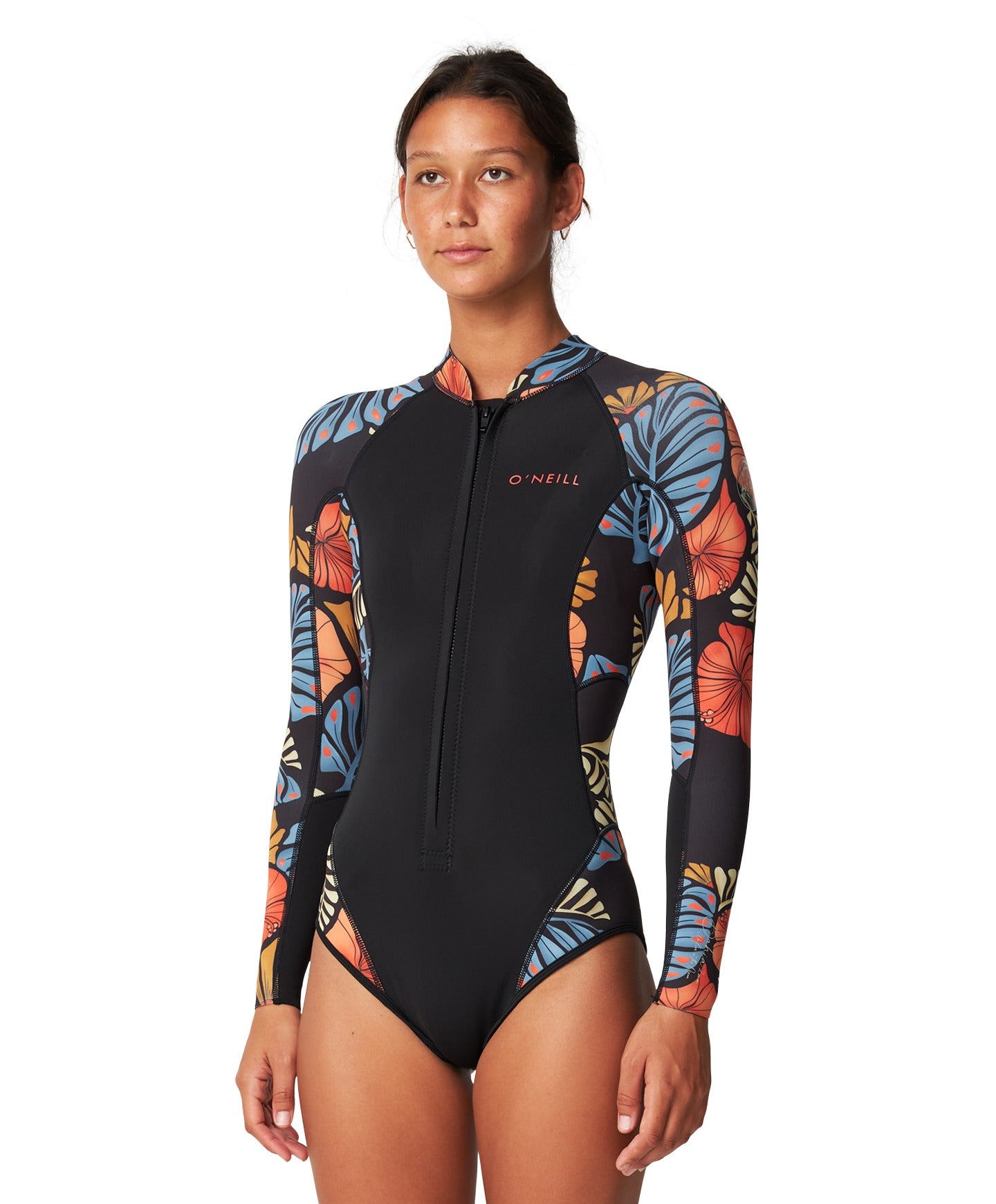 O'Neill Bahia 2mm Front Zip Long Sleeve Cheeky Springsuit Wetsuit ...