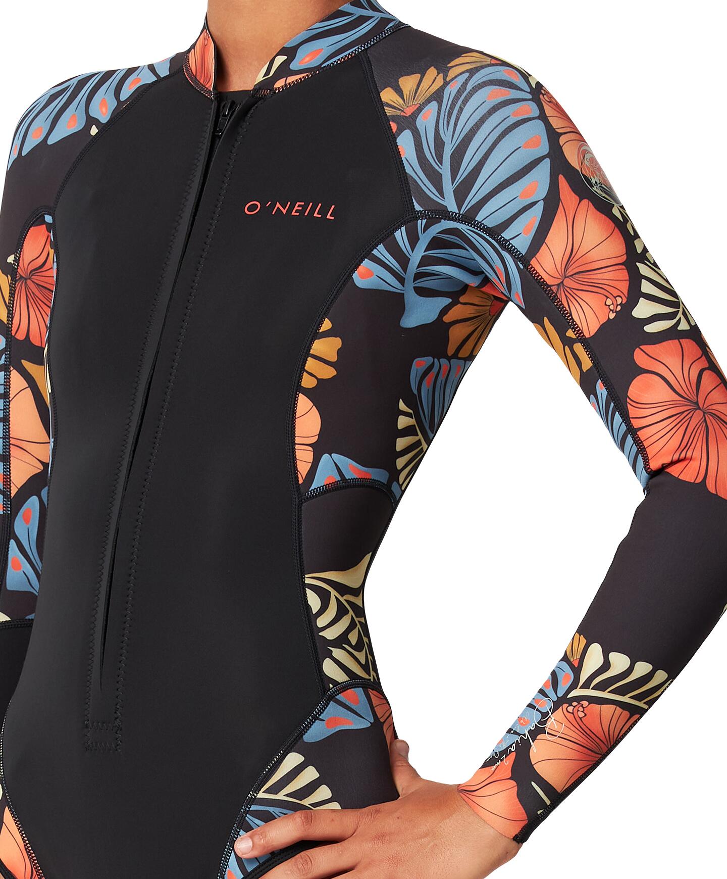 O'Neill Bahia 2mm Front Zip Long Sleeve Cheeky Springsuit Wetsuit ...